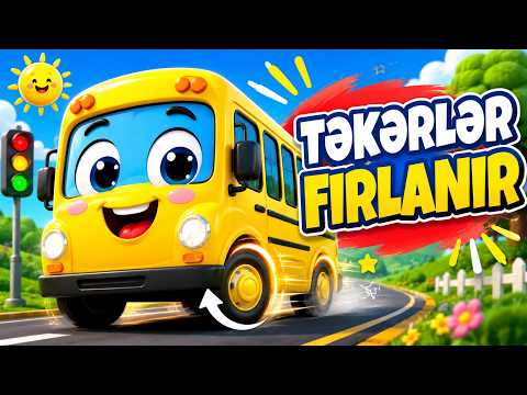 Avtobusun Təkərləri Fırlanır 🚌  | Uşaq Mahnısı | Azərbaycan Dilində