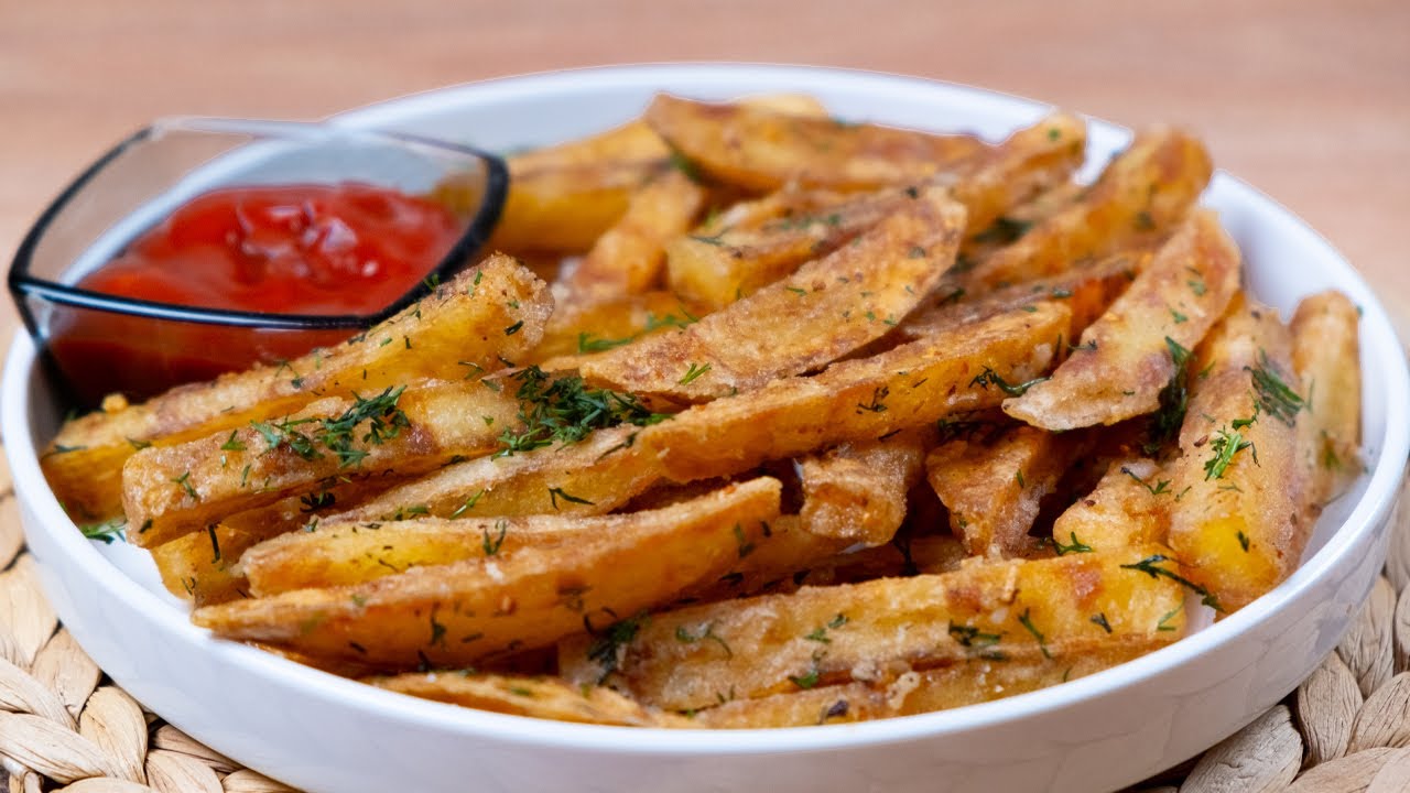 Super Crispy French Fries with Garlic Butter | Potato Fried Recipe ...