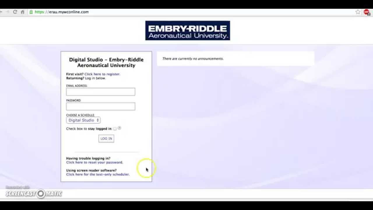 How to register for the digital studio at Embry-Riddle - YouTube