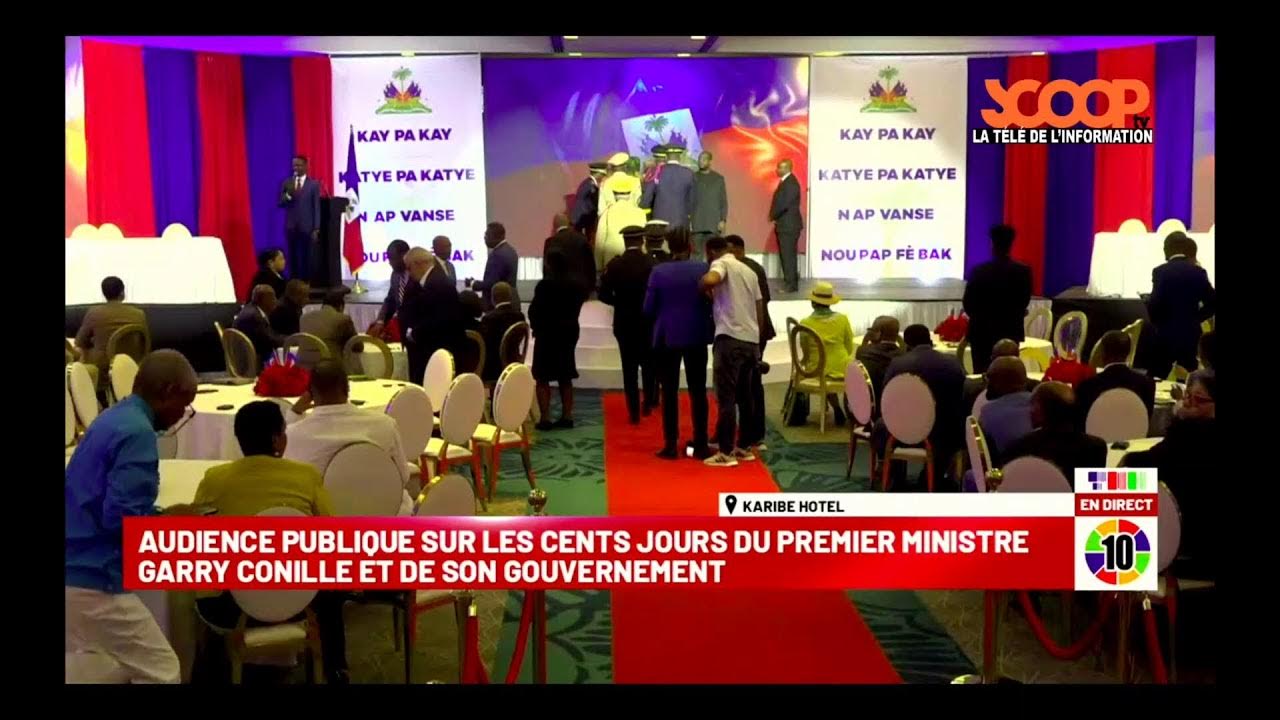 Conférence bilan des cents premiers jours du gouvernement de Garry Conille - YouTube