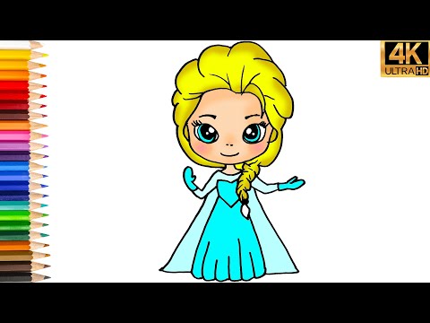 FROZEN ELSA RESMİ ÇİZİMİ ❄️ KARLAR ÜLKESİ ELSA NASIL ÇİZİLİR KOLAY 😍 RESİM ÇİZME 🌈 KOLAY ÇİZİMLER
