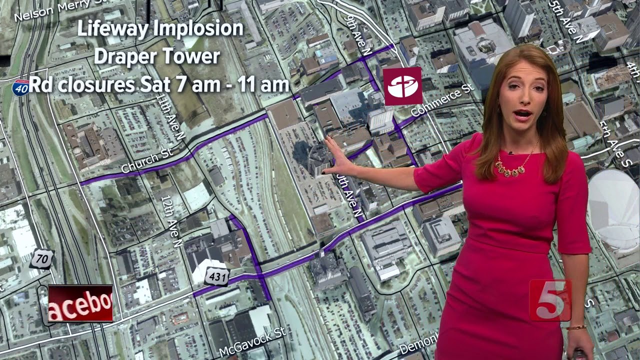 Road Closures In Effect For LifeWay Tower Implosion - YouTube