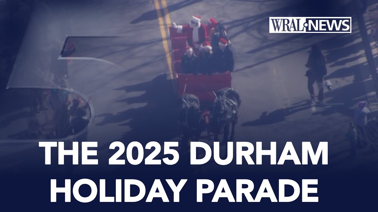 WRAL's coverage of the 2025 Durham Holiday Parade - YouTube