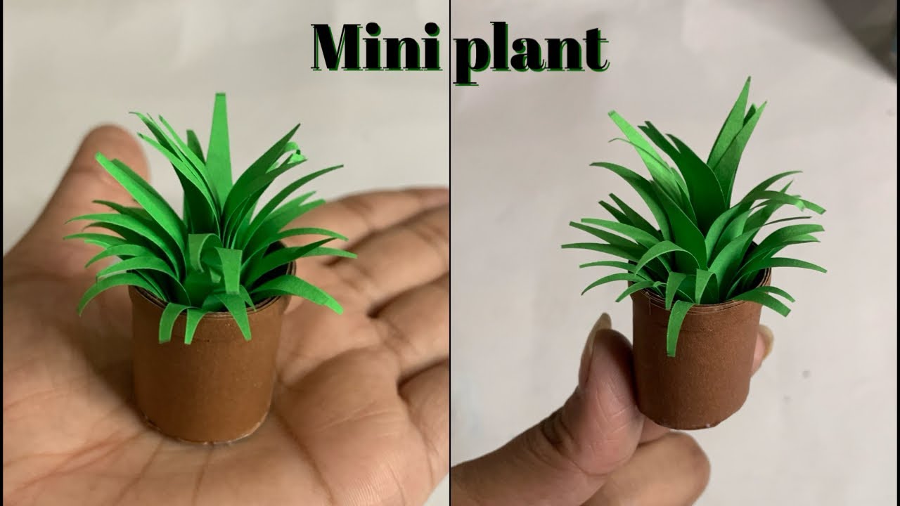 How to make a mini plant / Miniature plant / DIY mini plant craft ideas ...
