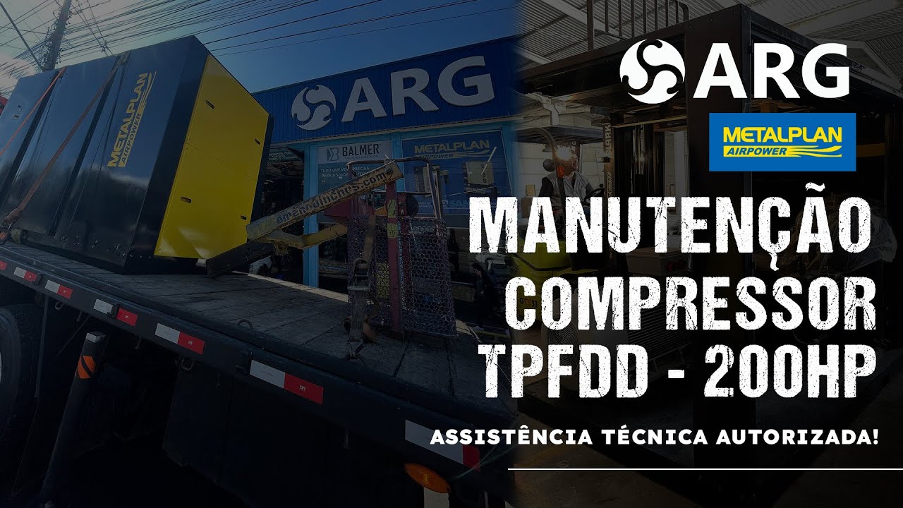 Manutenção Compressor TPFDD - 200HP - METALPLAN - YouTube