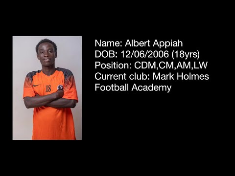 Albert Appiah of Mark Holmes Football Academy highlights - YouTube
