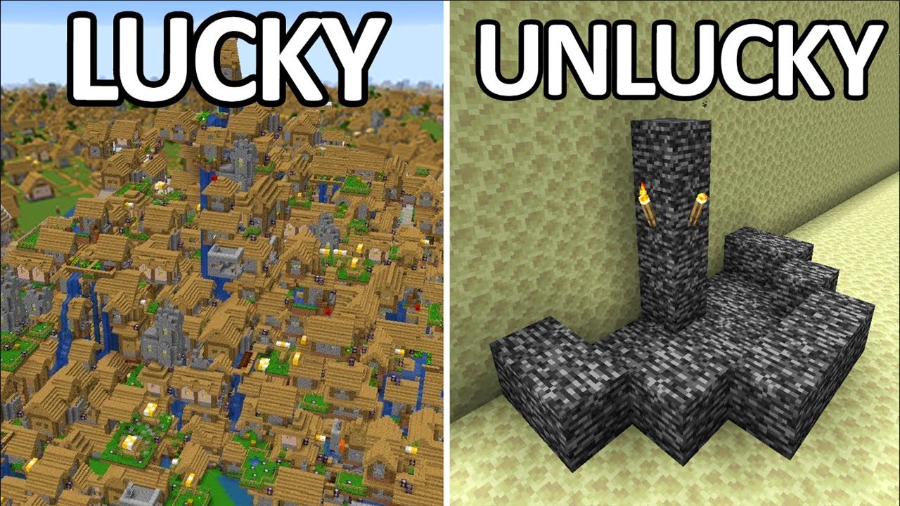 LUCKIEST vs UNLUCKIEST Minecraft Moments #3 - YouTube
