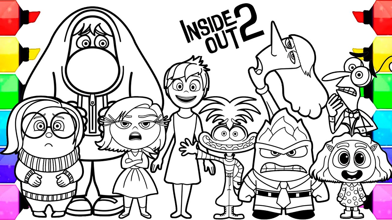 Inside Out 2 New Coloring Pages / How to Color All Characters / NCS ...