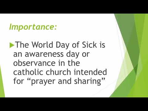February 11: World Day Of Sick
