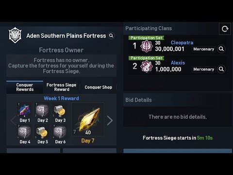 [Lineage 2 Revolution] Cleopatra(Love) vs Alexis(Abs) | Fortress Siege War [Sat 25 Dec]