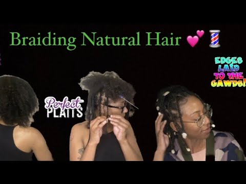 Plaiting My Natural Hair & Putting in Hair Shells🐚 #braids # ...