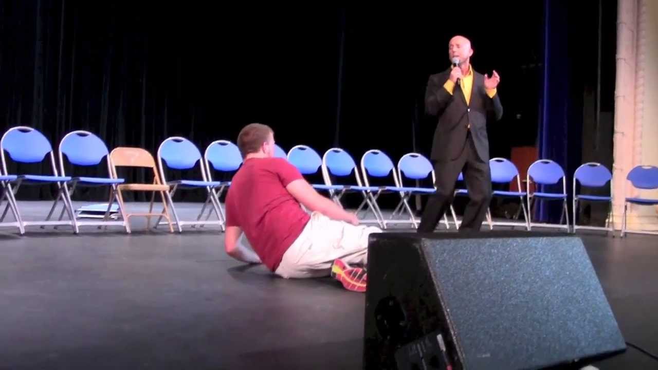 Hypnosis Comedian Knocked Off Stage! - YouTube