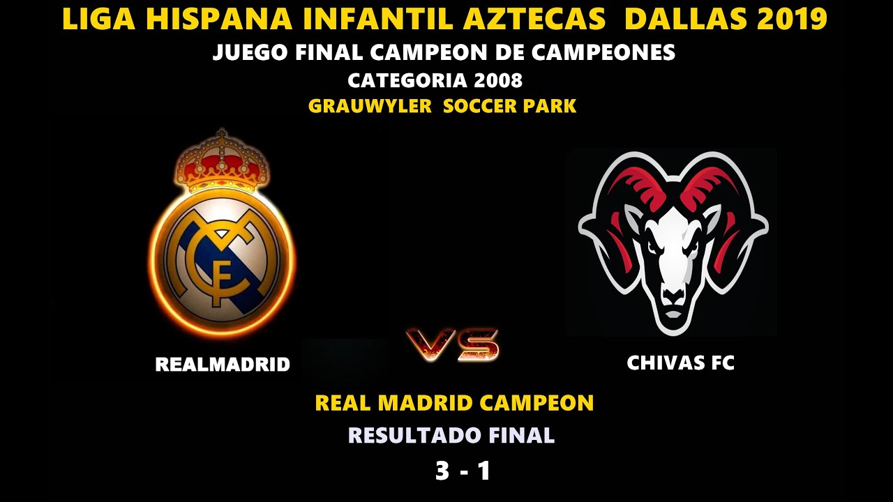 FUTBOL BARRIO LA FINAL REAL MADRID 09 vs CHIVAS FC 08 (3-1) JULITO JR ...
