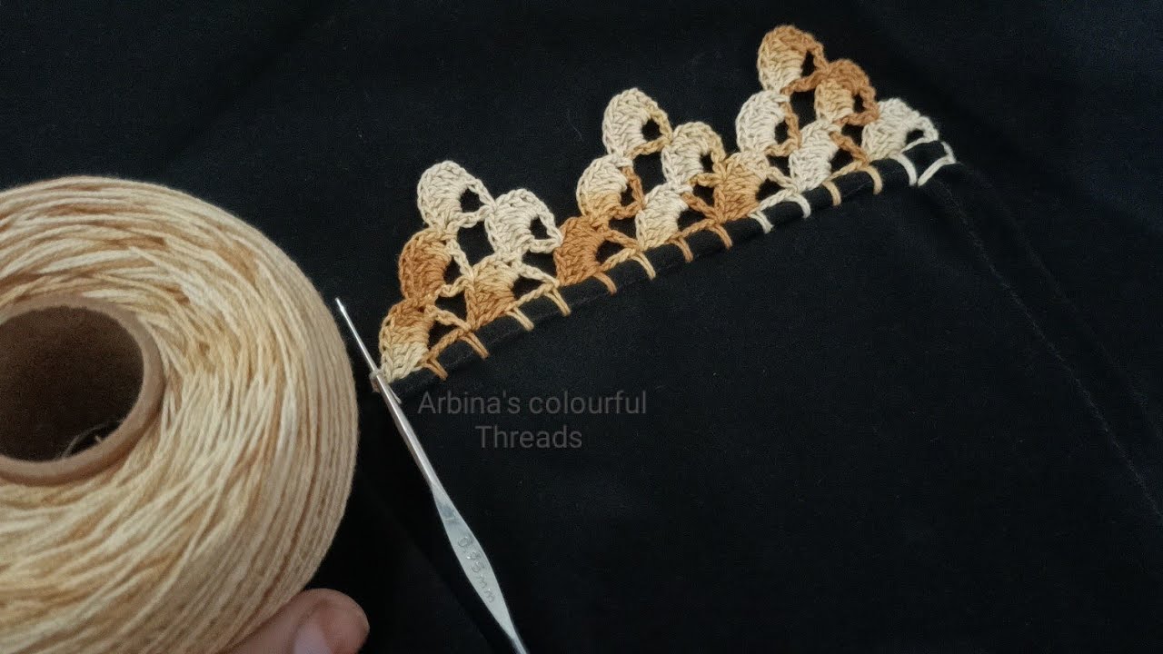 Crochet Dupatta lace design, Crochet Border Edging by ...