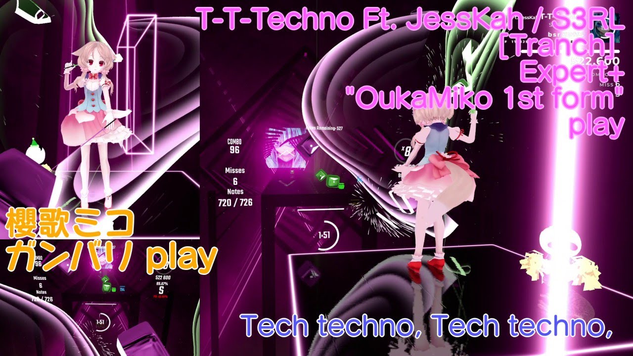 [BeatSaber] T-T-Techno ft. JessKah / S3RL [mapped by Tranch] Ex+ - YouTube