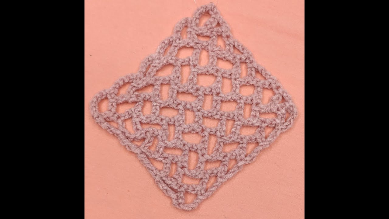 Crochet Diamond Net Stitch - Learn 1 crochet stitch a day - YouTube