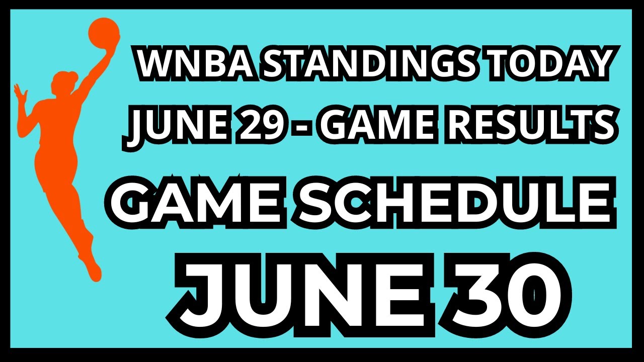WNBA STANDING TODAY: JUNE 30, 2024 | GAMES RESULTS | GAMES SCHEDULE ...