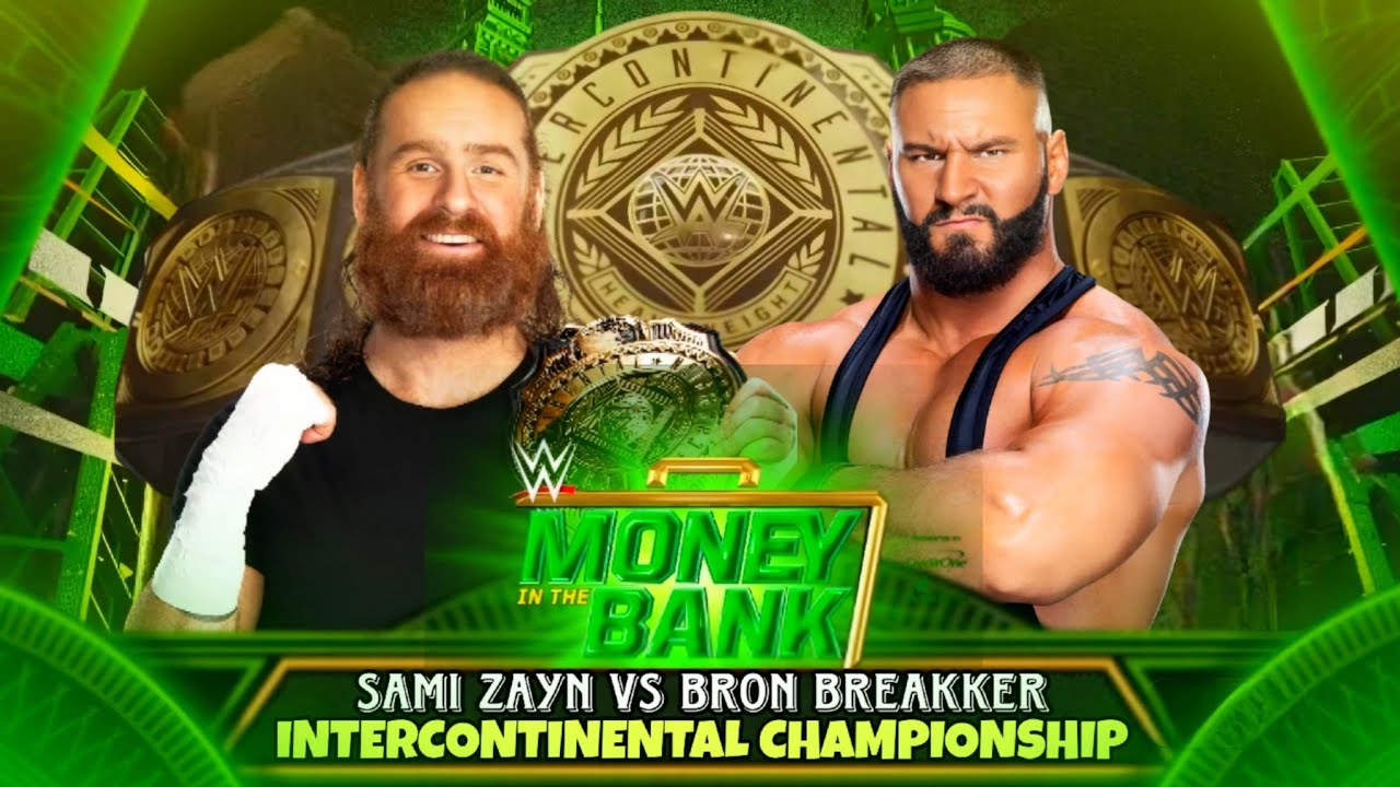 Sami Zayn vs Bron Breakker Intercontinental Championship Full Match WWE ...