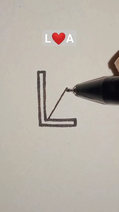 L ️A letter design 😍 #shortvideo #satisfying #youtubeshorts #love # ...