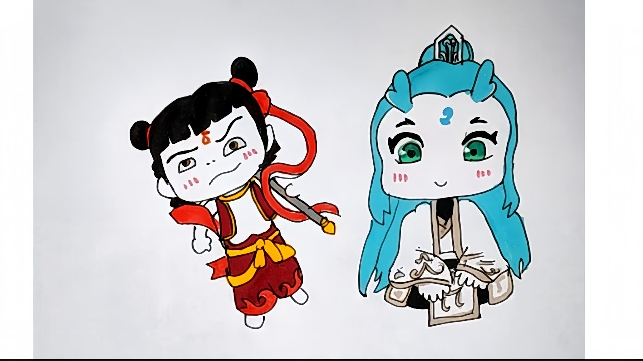 Draw Natra and Ngao Binh chibi - YouTube