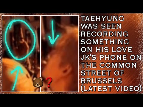 OMG!😱💋Taehyung Was Seen Recording Something On His Love JK's Phone On The Common Street Of Brussels