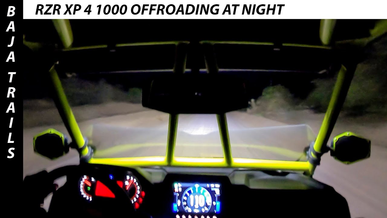 RZR XP 4 1000 Off-road Driving at Night - YouTube