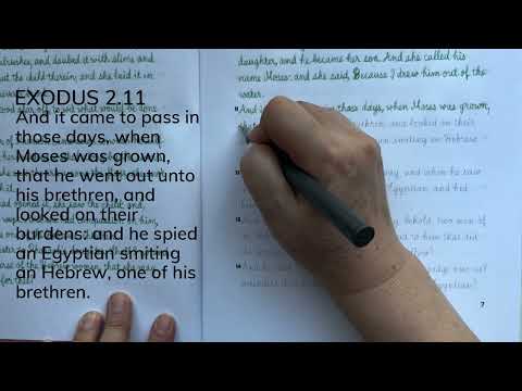 2.11 EXODUS cursive handwriting / Holy Bible / KJV - YouTube