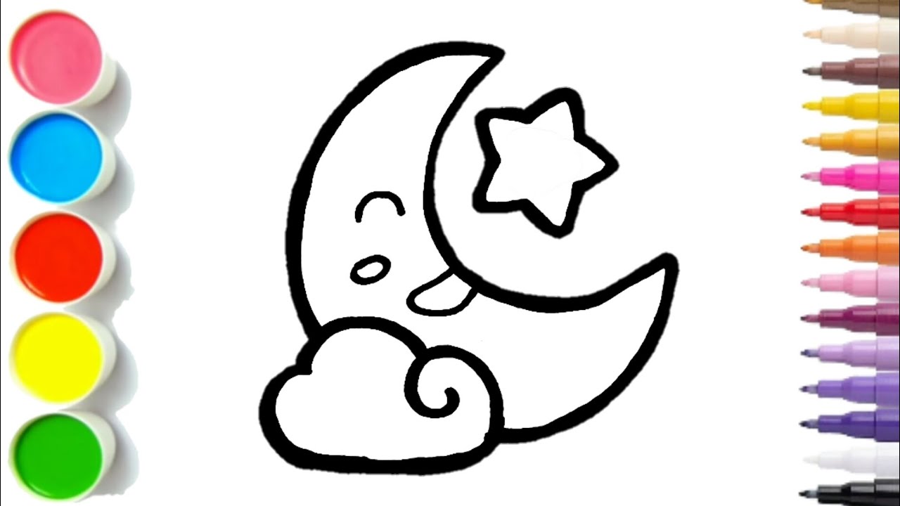 Bulan, Menggambar dan Mewarnai untuk Anak-anak #kidsvideo #drawing ...