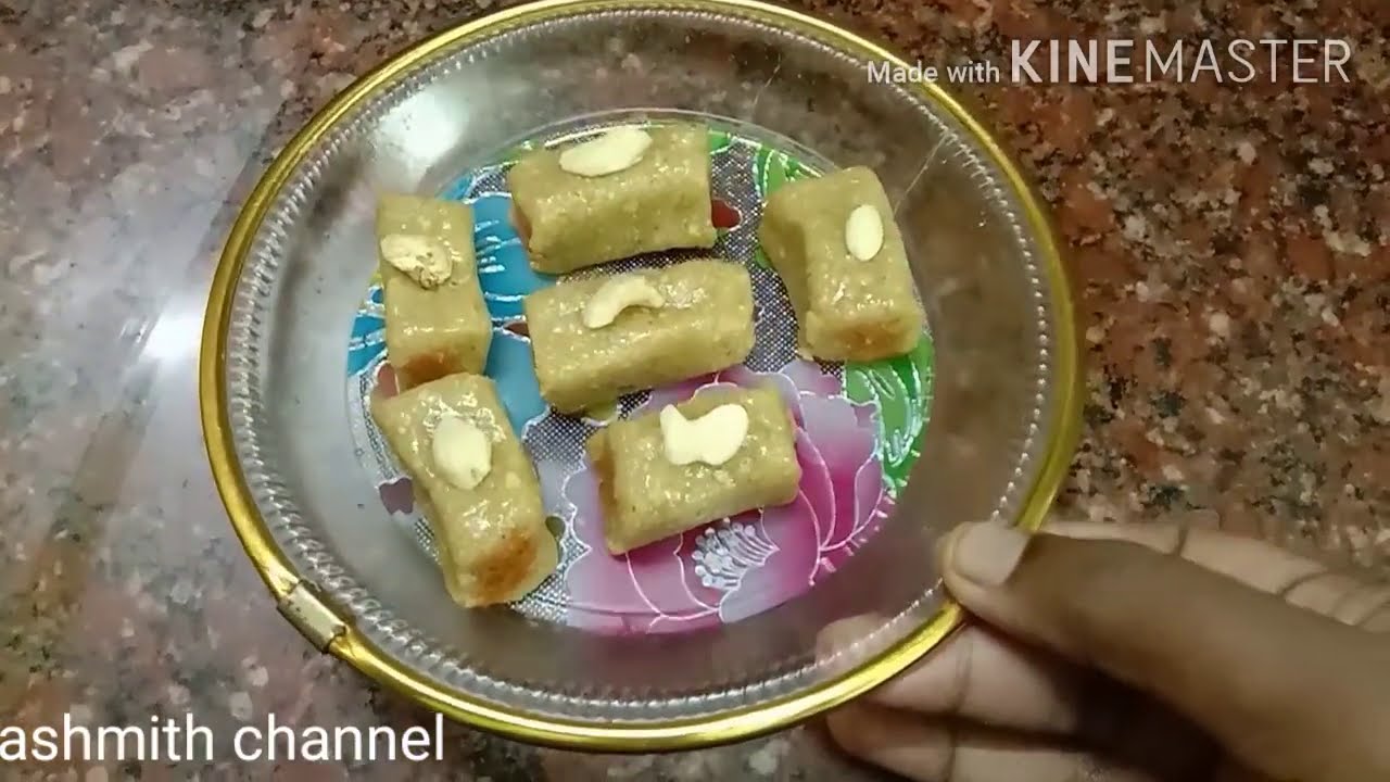 Kaju Badam Roll recipe in tamil - YouTube