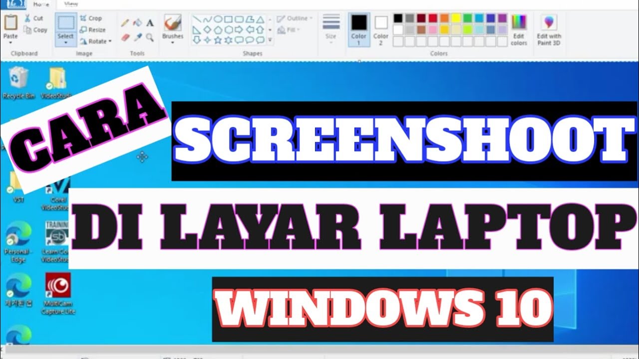 cara screenshoot layar laptop/pc di windows 10 - YouTube
