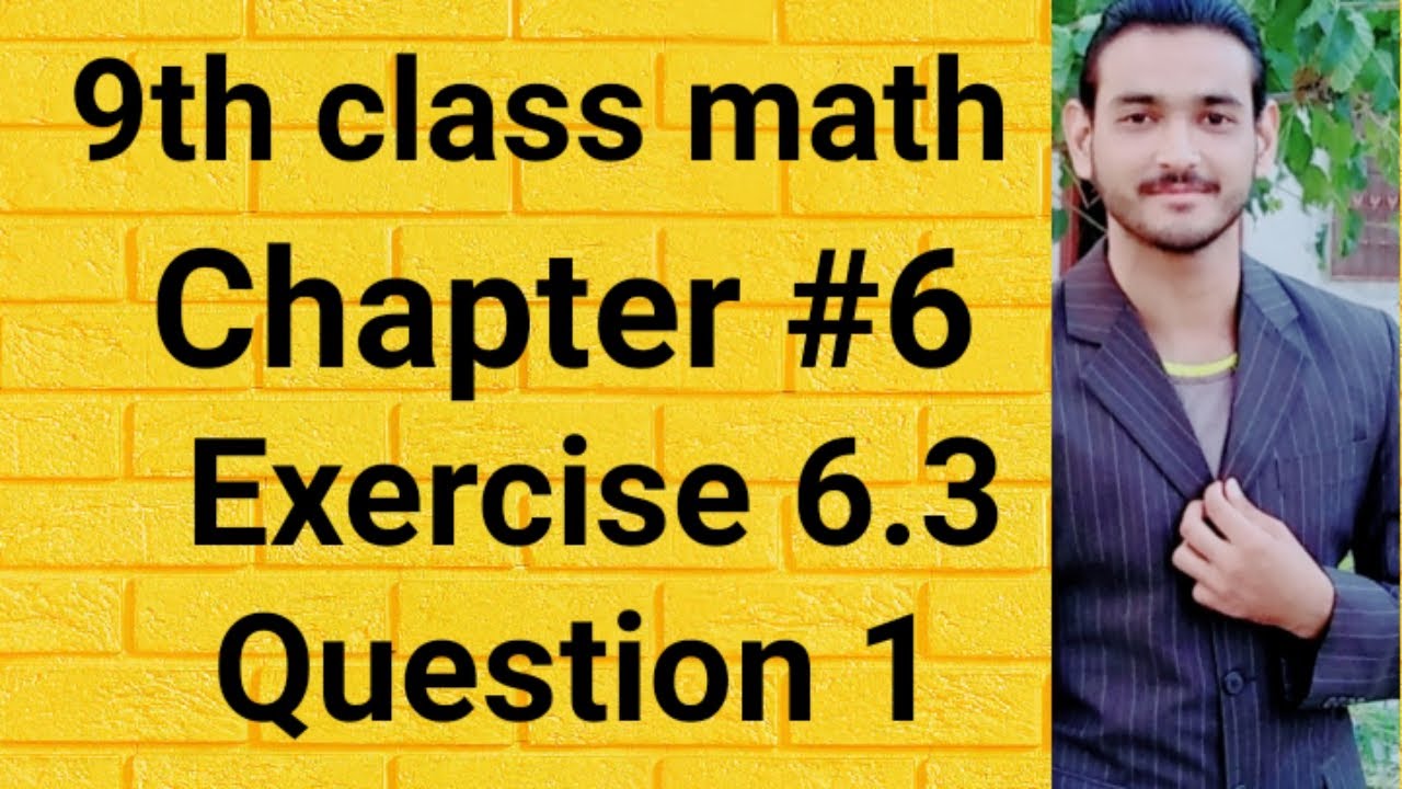 9th class mathematics | chapter no 6 and exercise 6.1| question 1 ...