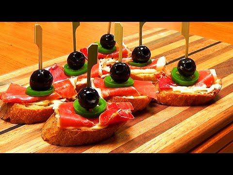 Serrano Ham and Jalapeno Tapas | Tapas de Jamon Serrano con Jalapeño - YouTube