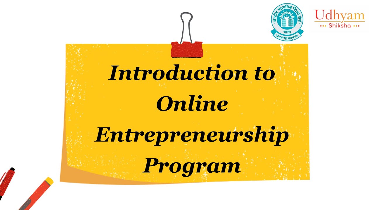 Online Entrepreneurship Program Awareness Session - YouTube