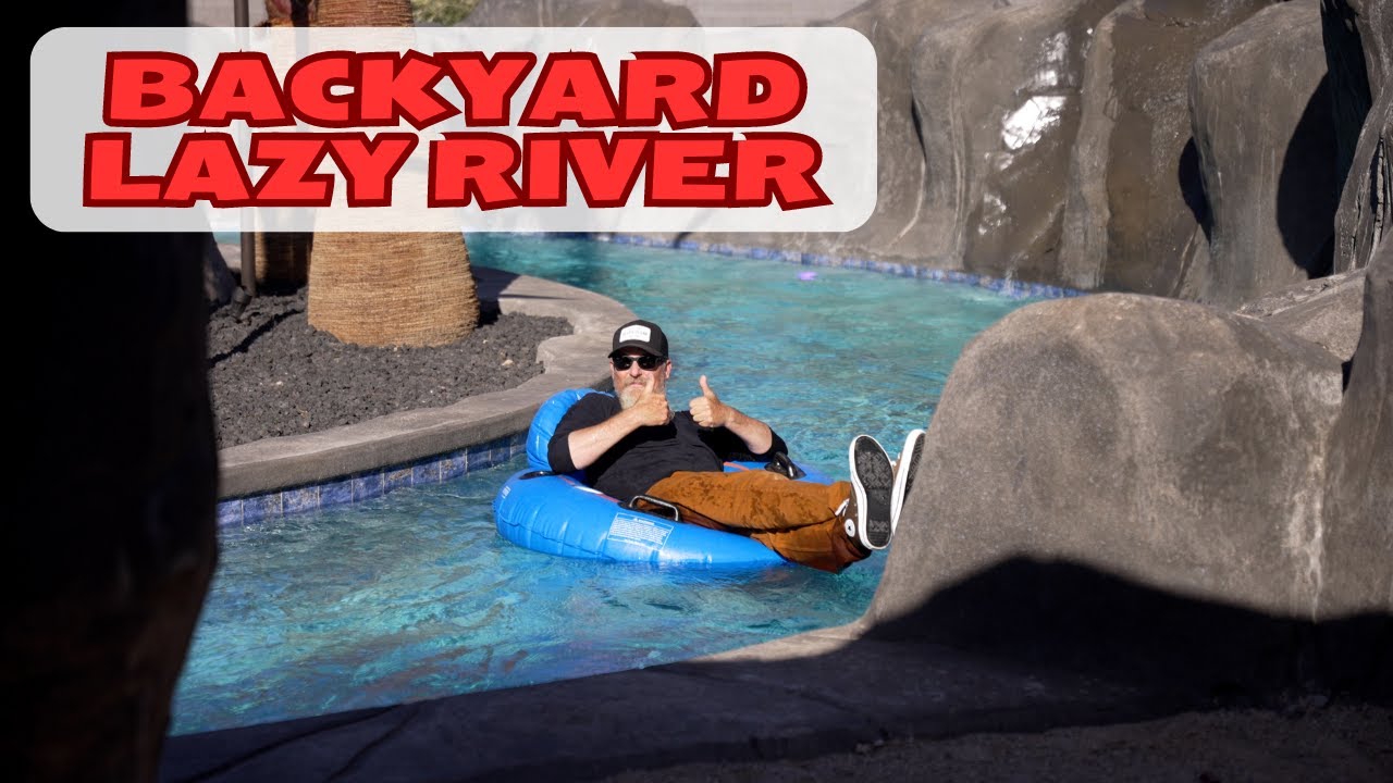 Private Oasis with LAZY RIVER! Backyard Pool Walkthrough PART 1 - YouTube