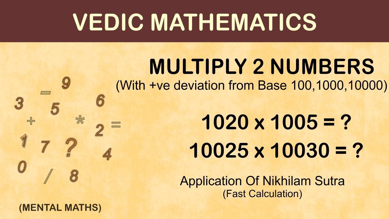 Multiply 2 Numbers with +ve deviation from Base| Nikhilam Sutra | Vedic ...