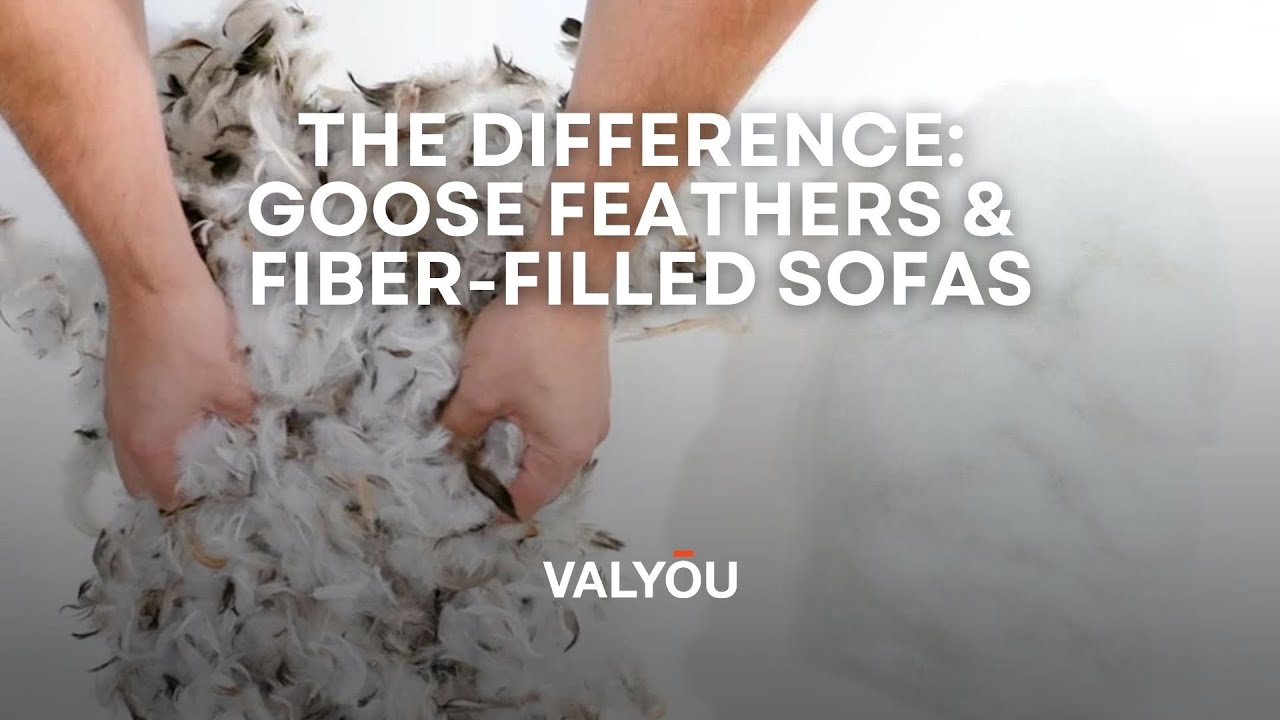 The Difference: Goose Feathers & Fiber-filled Sofas? - YouTube