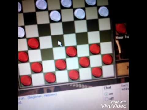 Playing checkers on pc - YouTube