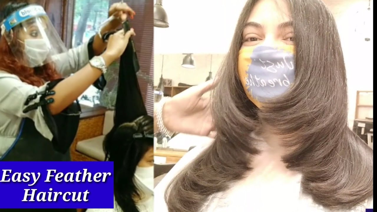 How to do easy haircut tutorial - feather haircut (आसान haircut ...