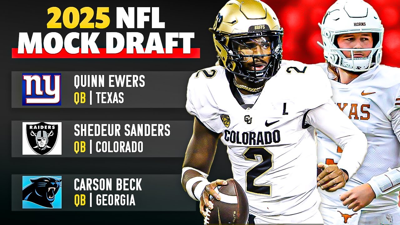 2025 NFL Mock Draft Panthers BENCH Bryce Young YouTube