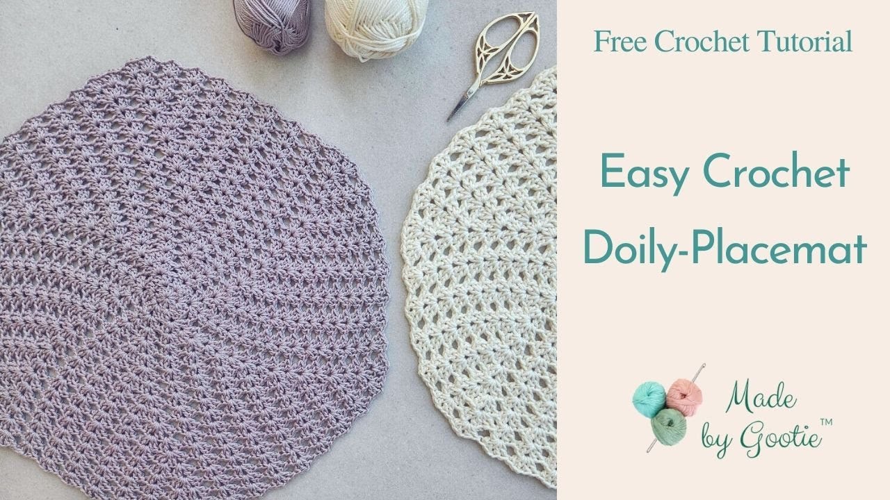 Easy Crochet Doily Pattern - Crochet Round Placemat - YouTube