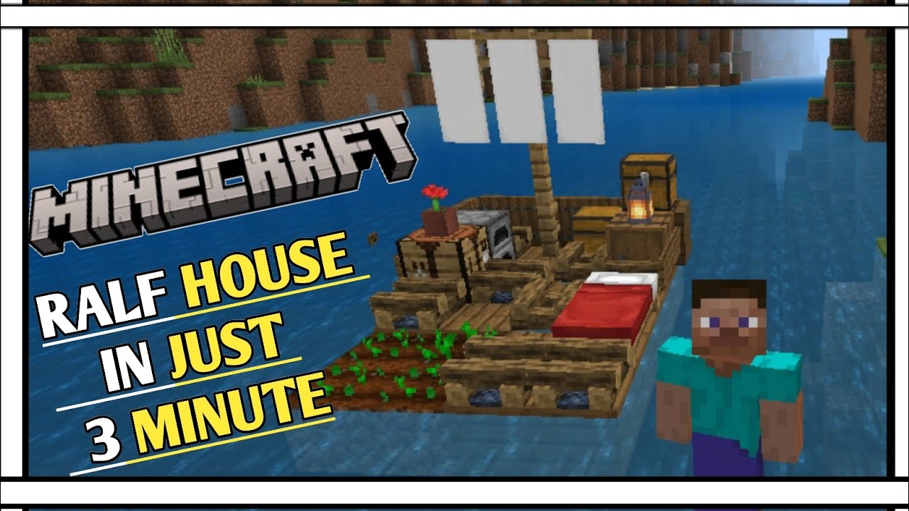How To Make A Raft House In Minecraft || Minecraft Me Ghar Kass Banaya ...