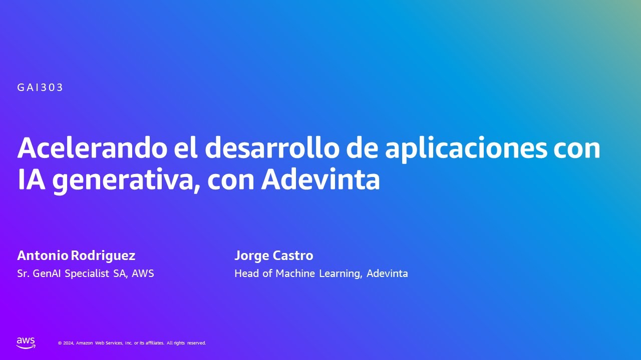 AWS Summit Madrid 2024 - Desarrollo de aplicaciones con IA generativa ...