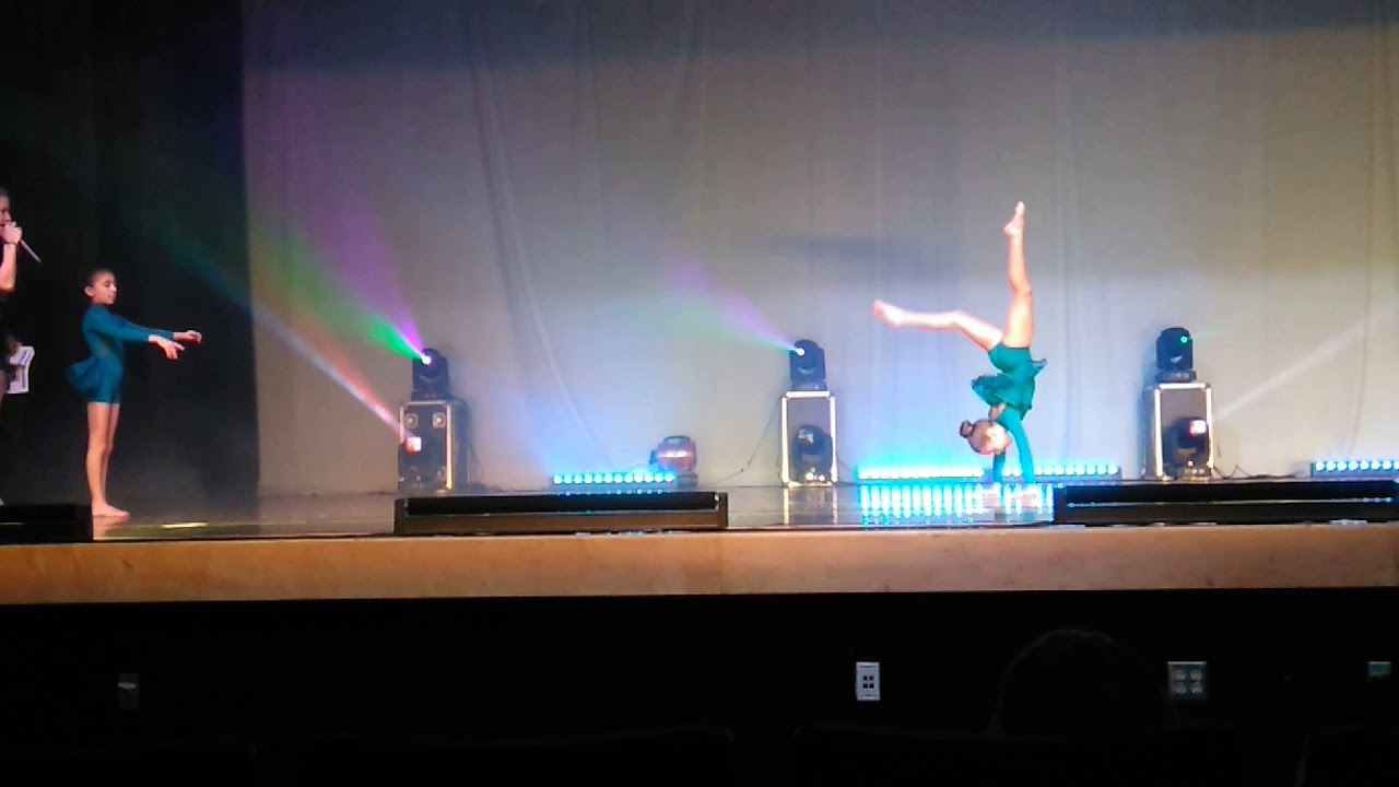 Larabelle 1st acro recital. Dress rehearsal.. - YouTube