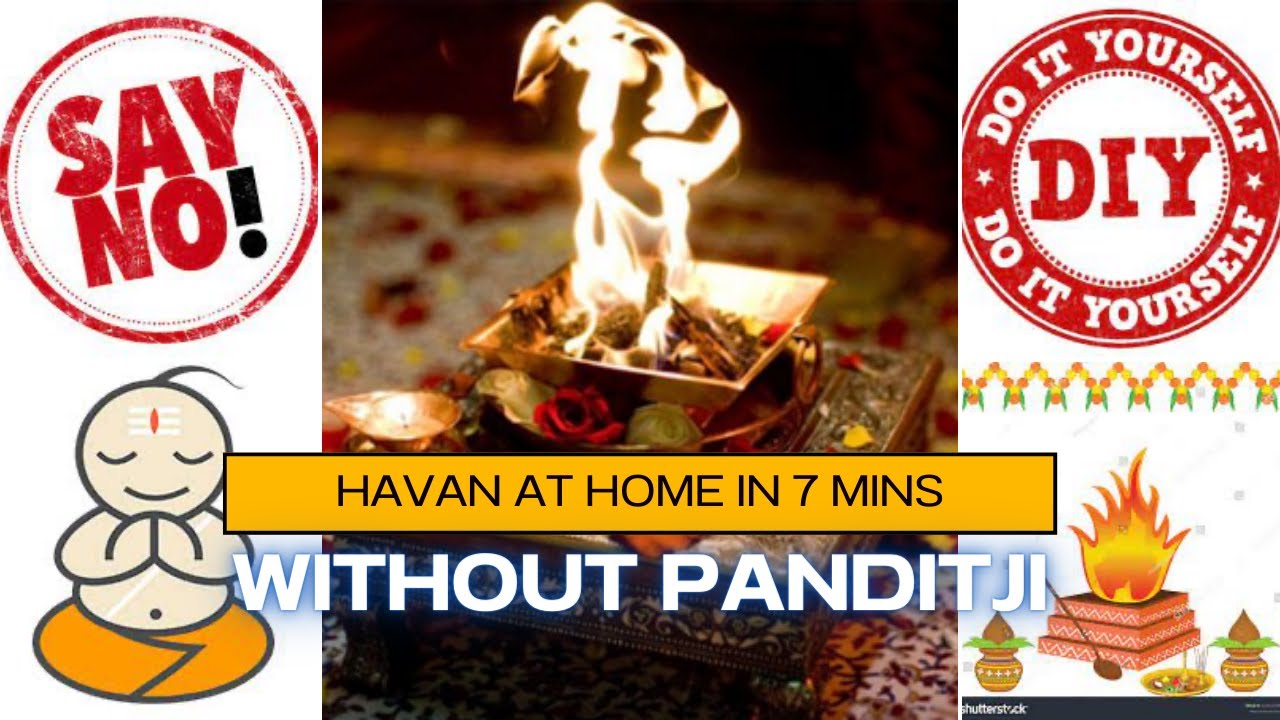 Havan at Home without Panditji in 7 Mins | Havan Mantra Vidhi | Diwali ...