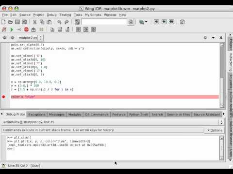 Working Interactively with Matplotlib in Wing IDE - YouTube