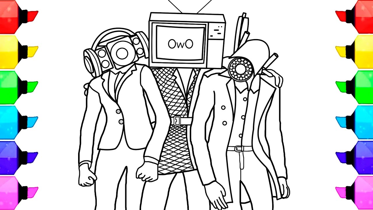 Skibidi Toilet 66 - New Coloring Pages / How to color TV WOMAN ...