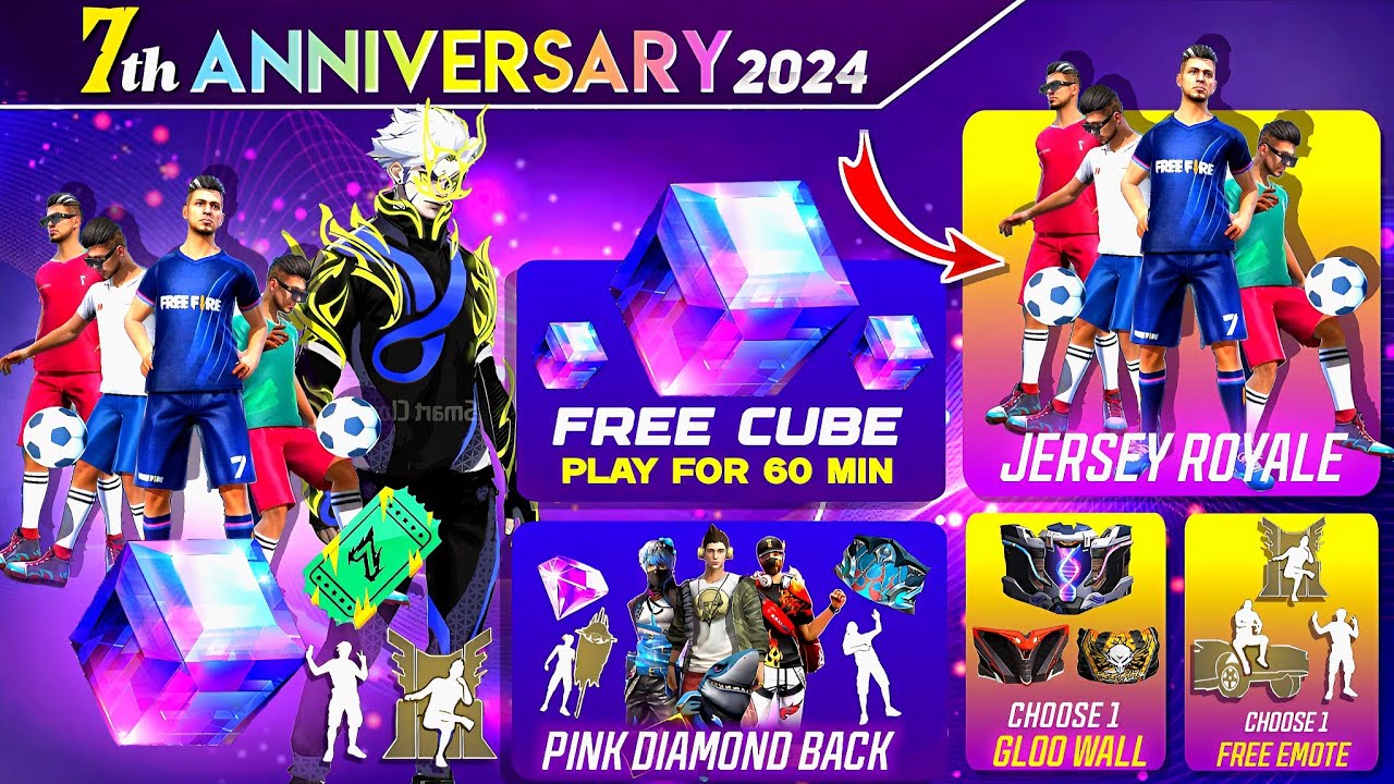 7th Anniversary Free Rewards 🥳🤯| Cobra Bundle Return | Free Fire New ...