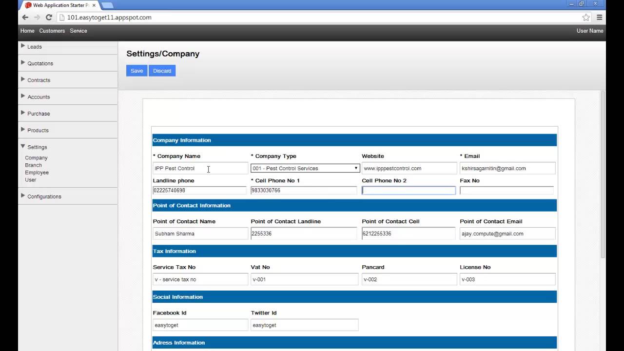 How to create company in the EVA ERP - YouTube