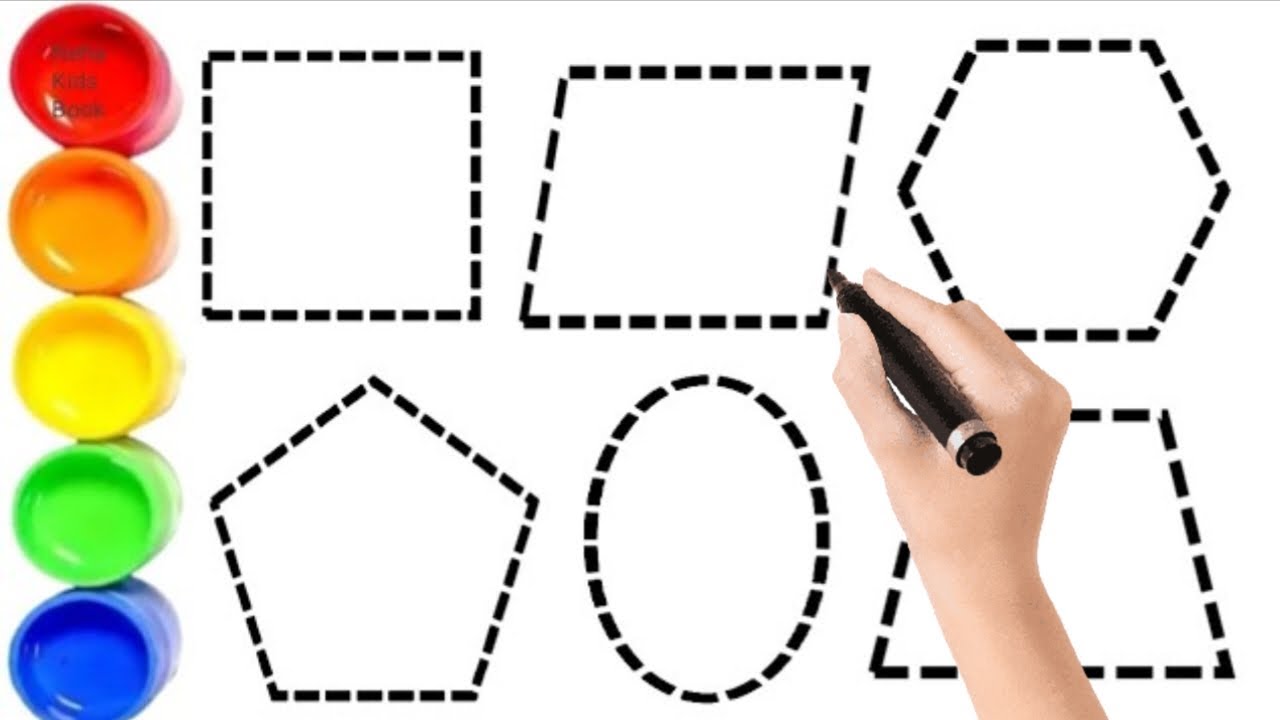 Learn New Shapes drawing,Colors for kids | Toddler Learning videos,2d ...