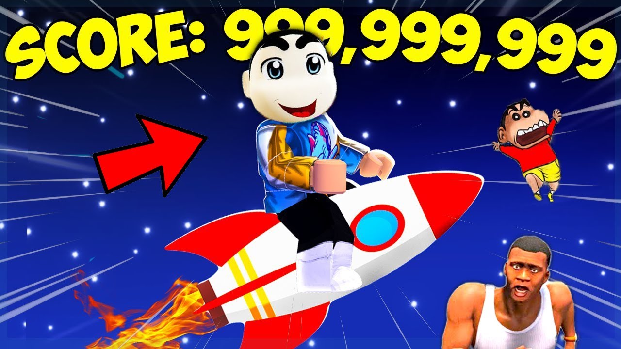I BUILT BIGGEST ROCKET to FLY HIGHEST in the SKY ROBLOX Rocket Rush simulator | CHOP and ...